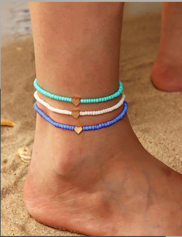3 Beaded Anklets Set – girafa paradigm